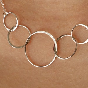 4 Best Friend Necklace - 4 Four Circle Necklace - Silver Gold Rose Gold ...