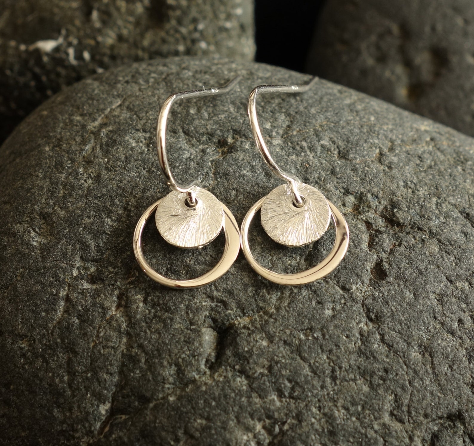 Circle Earring Silver Circle Earings Circle Forever Infinity | Etsy