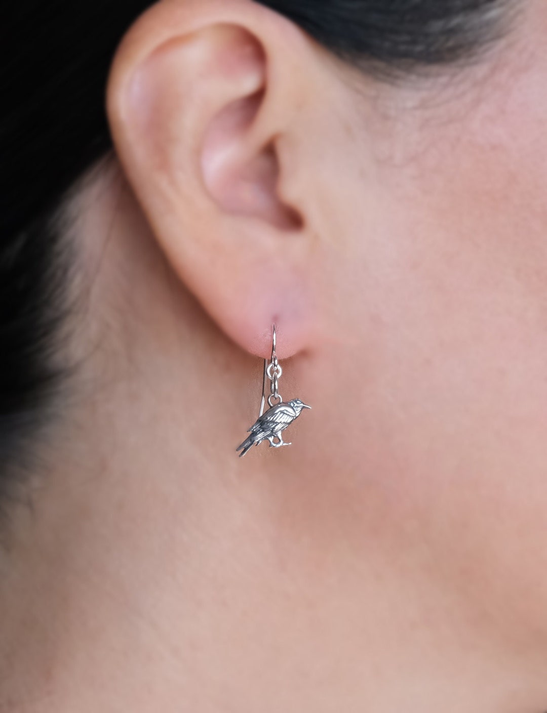 Silver Raven Dangle Earrings Raven Lover Gifts Meaningful Jewelry ...