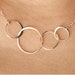 4 Circle Necklace Silver Gold Linked Circles Necklace Gift 4 Ring ...