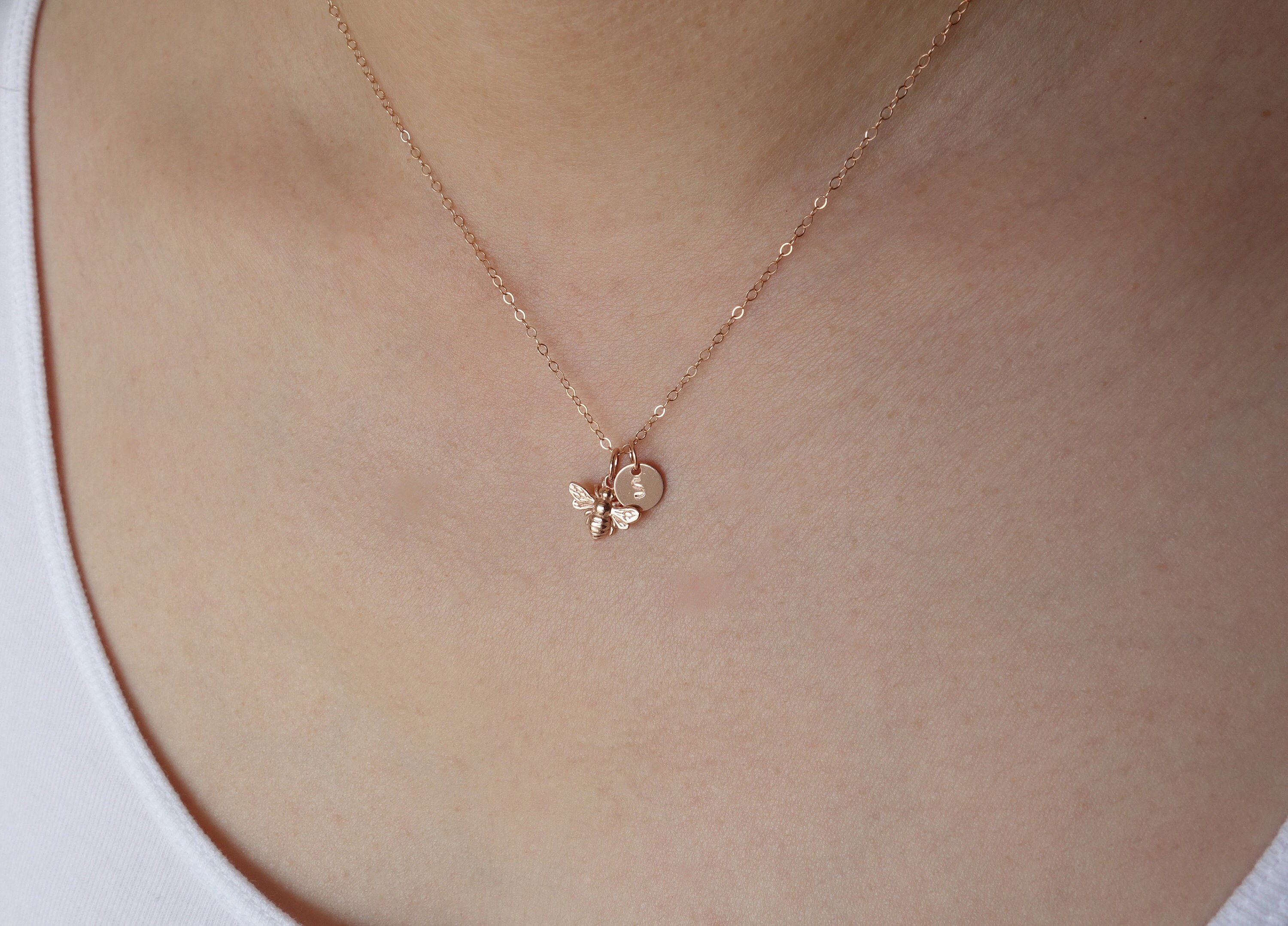 Bee Necklace Bee Jewelry Honeybee Necklace Bumble Bee Necklace | Etsy