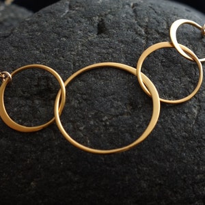 4 Best Friend Necklace - 4 Four Circle Necklace - Silver Gold Rose Gold ...