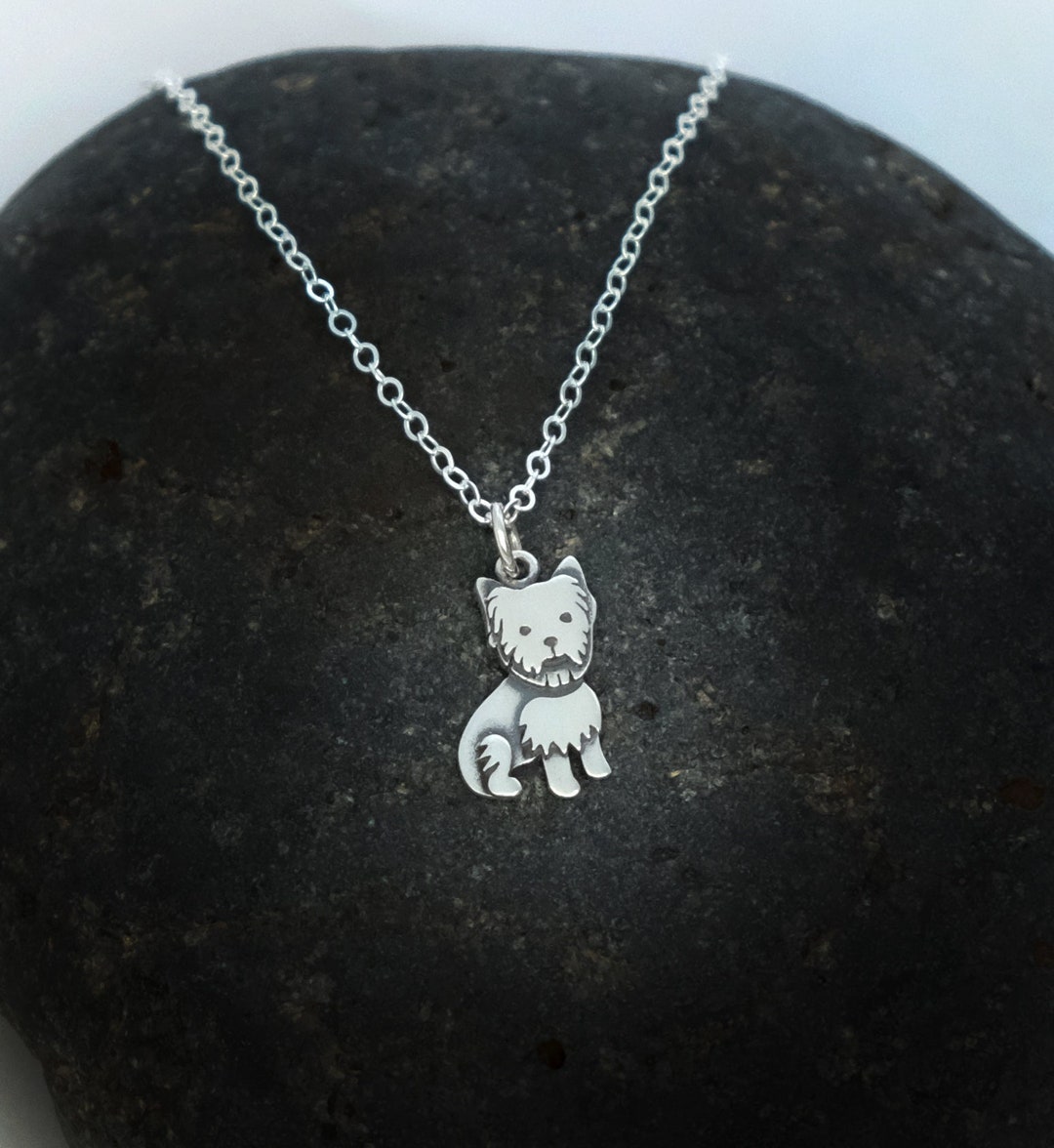 Silver Yorkie Necklace Adjustable Necklace Yorkie Mom Yorkie Gifts Pet ...