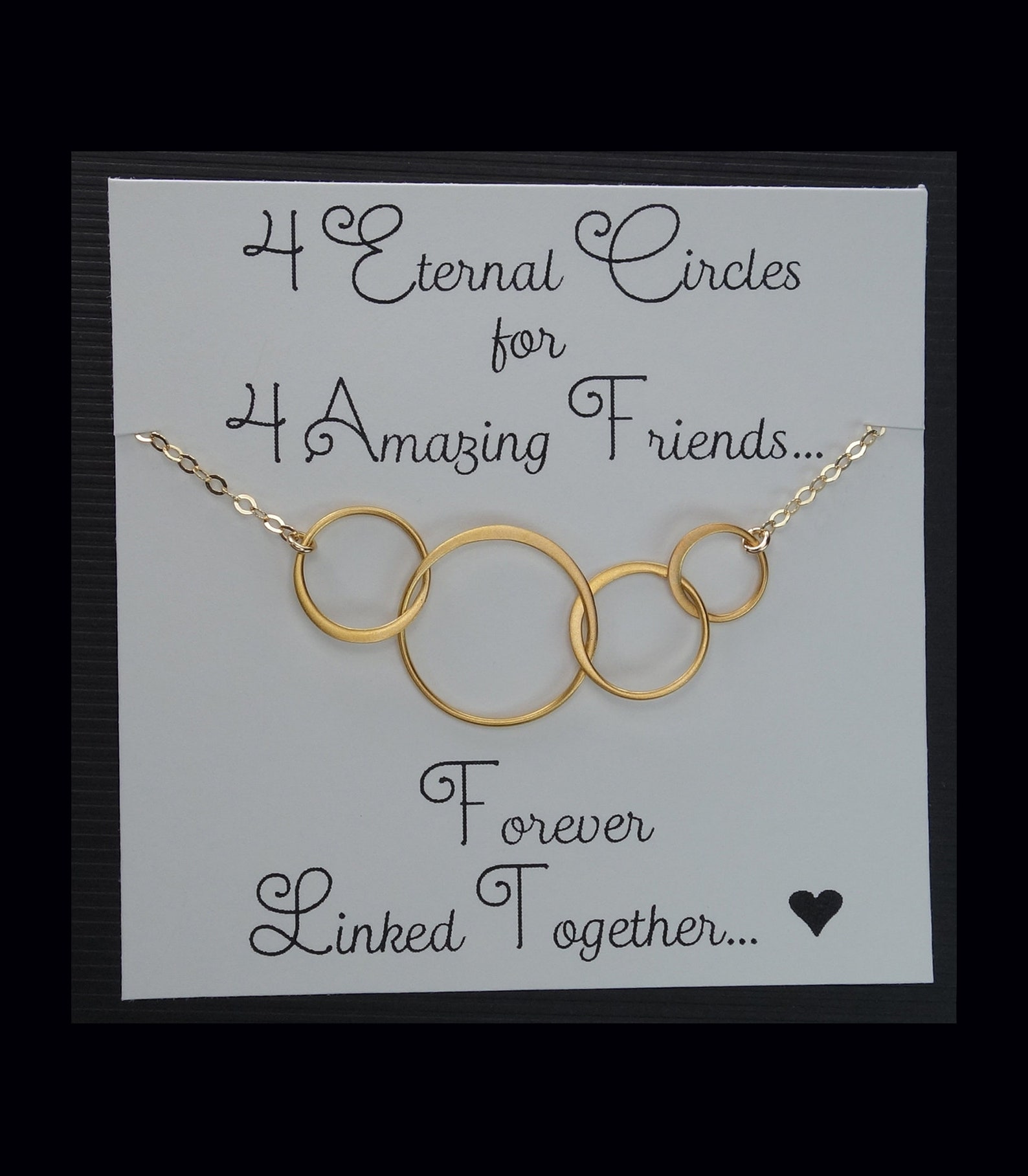 4 Best Friend Necklace 4 Four Circle Necklace Silver Gold - Etsy