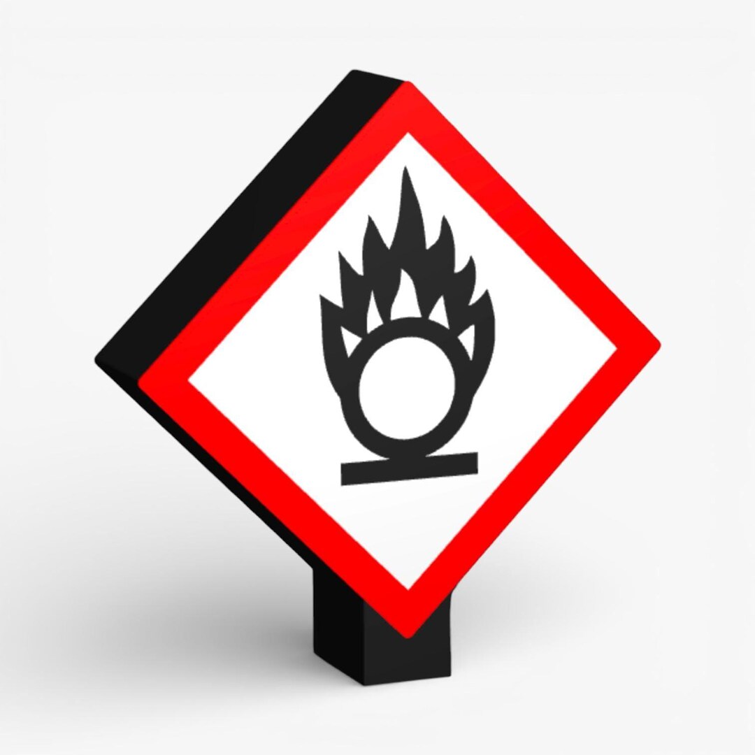 Flame Over a Circle GHS Labels Lamp - Etsy