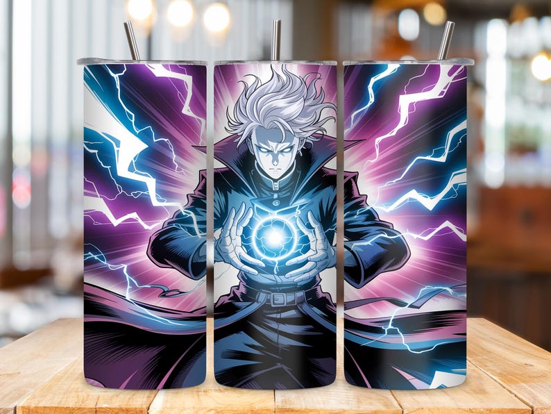 Gojo Tumbler Wrap PNG: Jujutsu Kaisen Anime Sublimation Design (digital ...