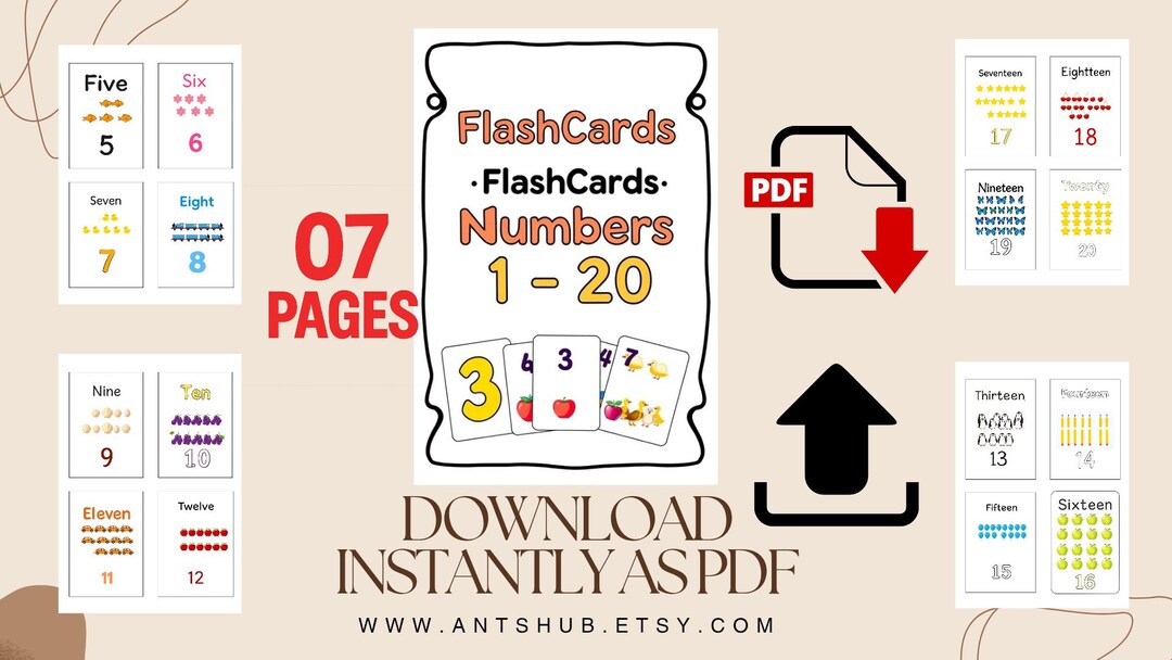 Flashcards – Numbers 1-20 | Printable Educational Cards for Kids ...