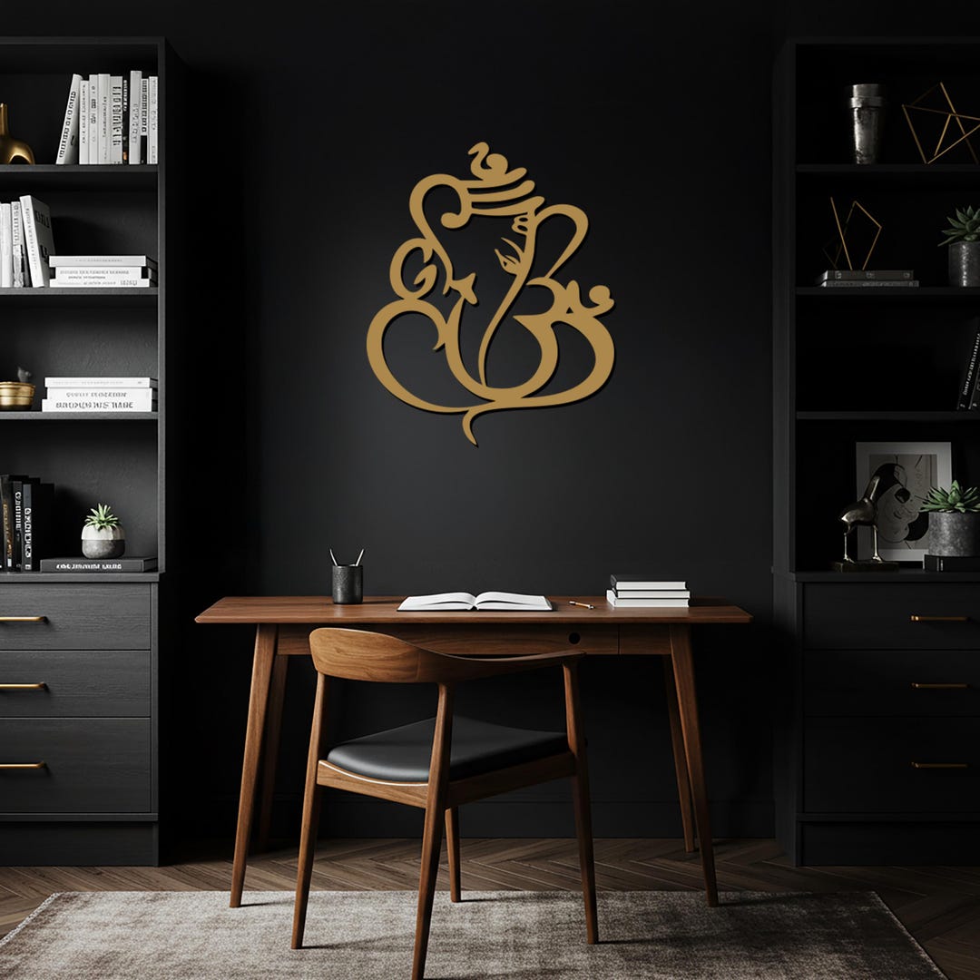 Lord Ganesha Metal Wall Art, Hindu God Decor, Spiritual Meditation Wall ...