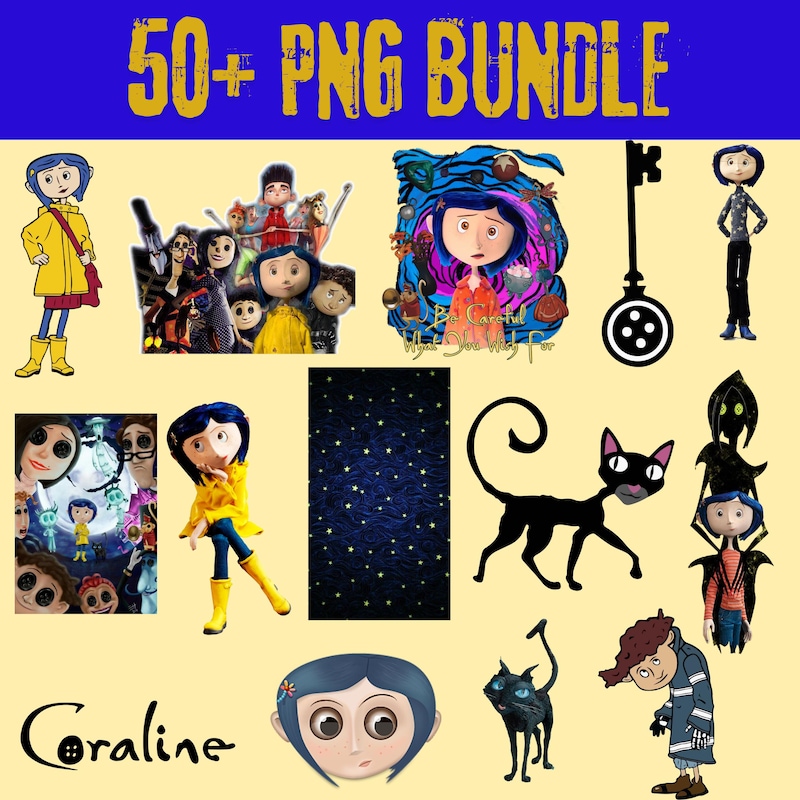Coraline Character Prints - Etsy