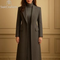 Q047---women's Winter Boiled Wool Oversized Coat in Deep Moss Green ...