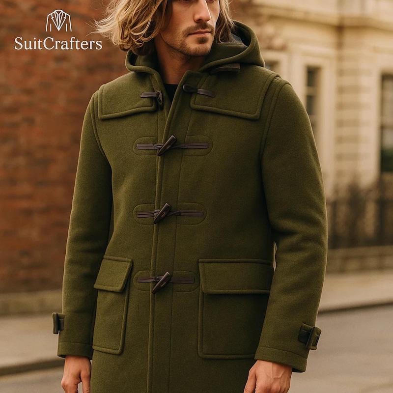 Duffle Wool Coats for Men - Etsy