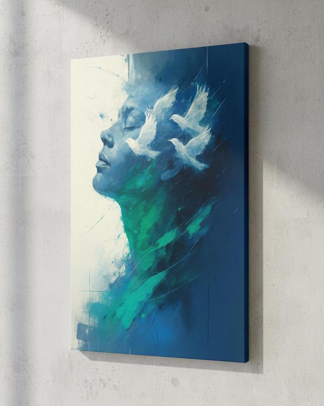 Abstract Portrait Art Print – Modern Wall Art, Contemporary Home Decor ...