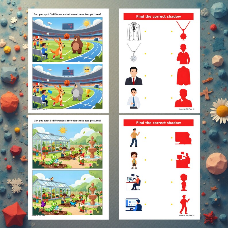 Community Helpers Puzzles, Spot the Difference, Shadow Match (PDF ...