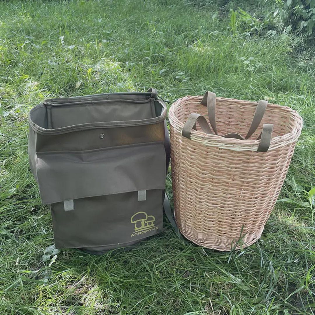 Mushroom Foraging Backpack With 27L Willow Basket - Etsy