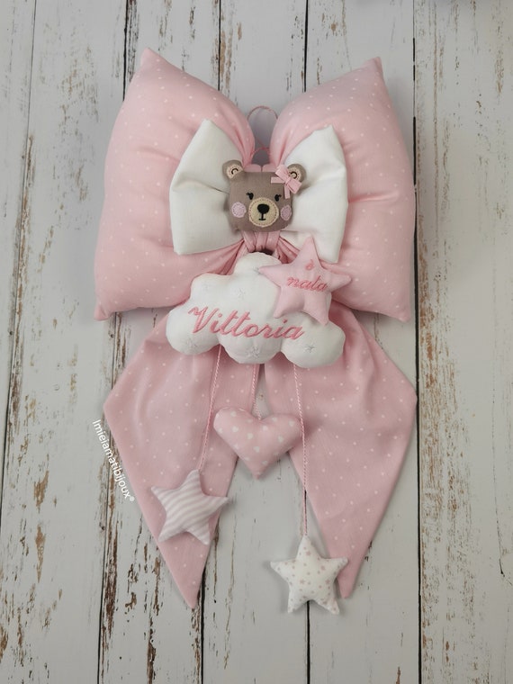 Fiocco Nascita Imbottito Con Orsetto Nuvola E Stelline - Etsy