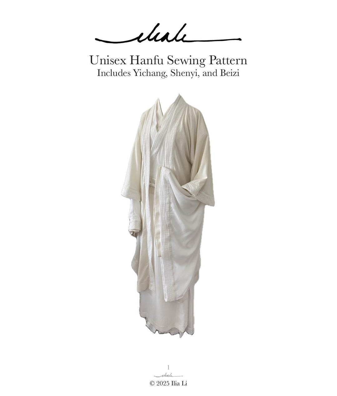 Unisex Hanfu Sewing Pattern With Instructions: Includes Yichang, Shenyi ...
