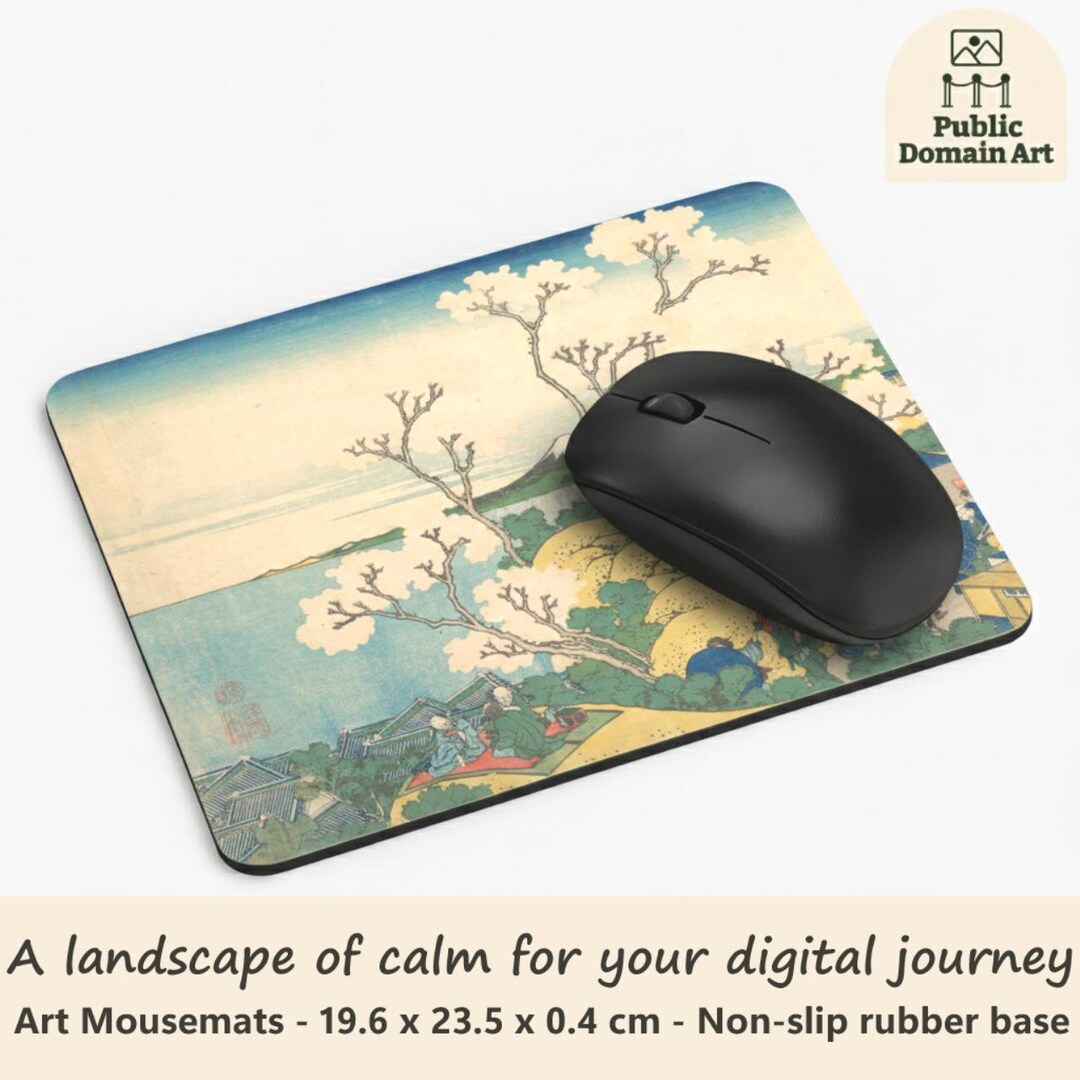 Hokusai Mouse Mat – Fuji Japanese Art, Non-slip Desk Accessory - Etsy