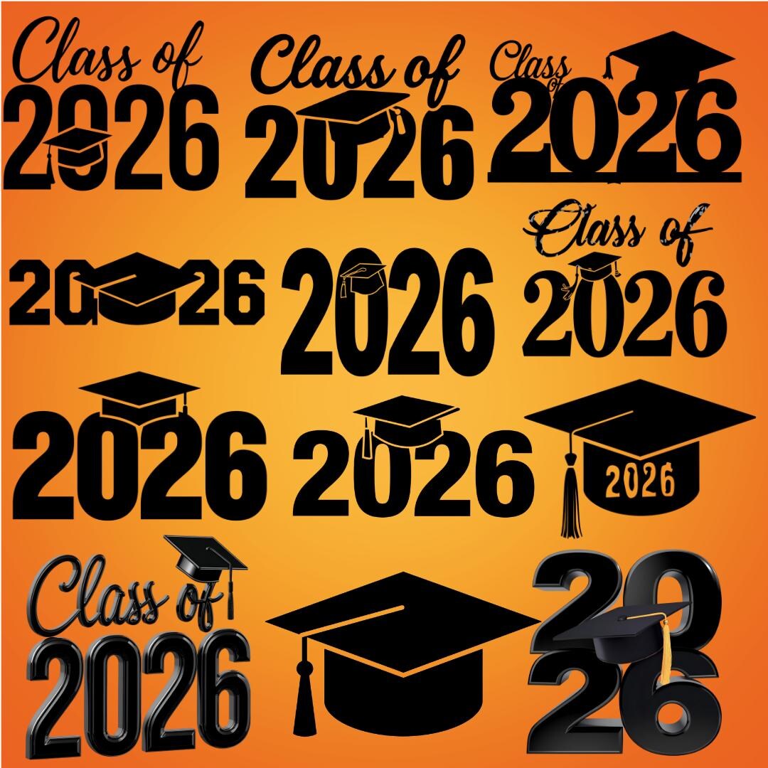 Graduation 2026 PNG SVG Bundle, Cap Topper Cut Files (instant Download ...