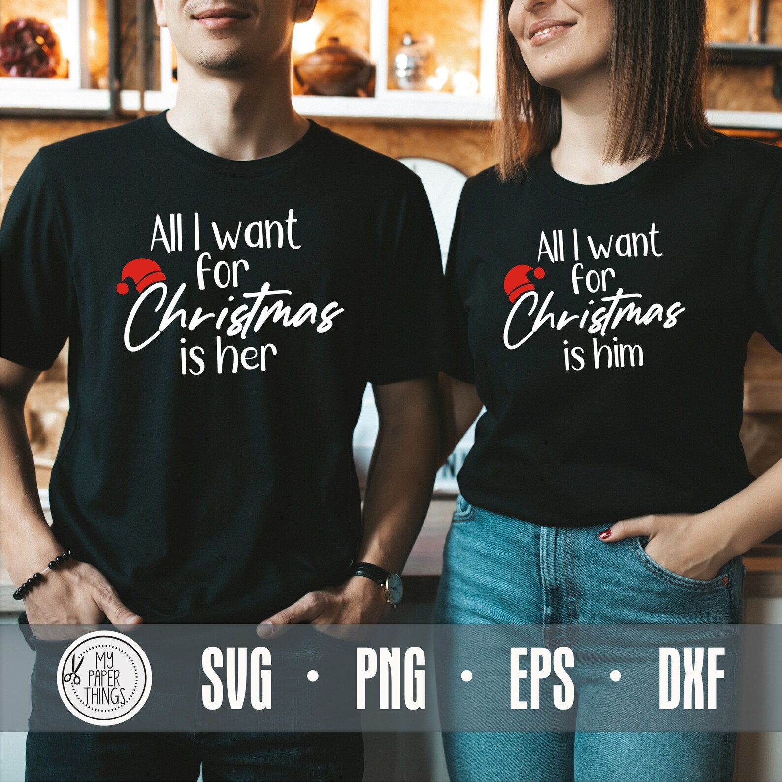 Christmas Couple Shirts SVG | Matching Christmas Svg - Etsy