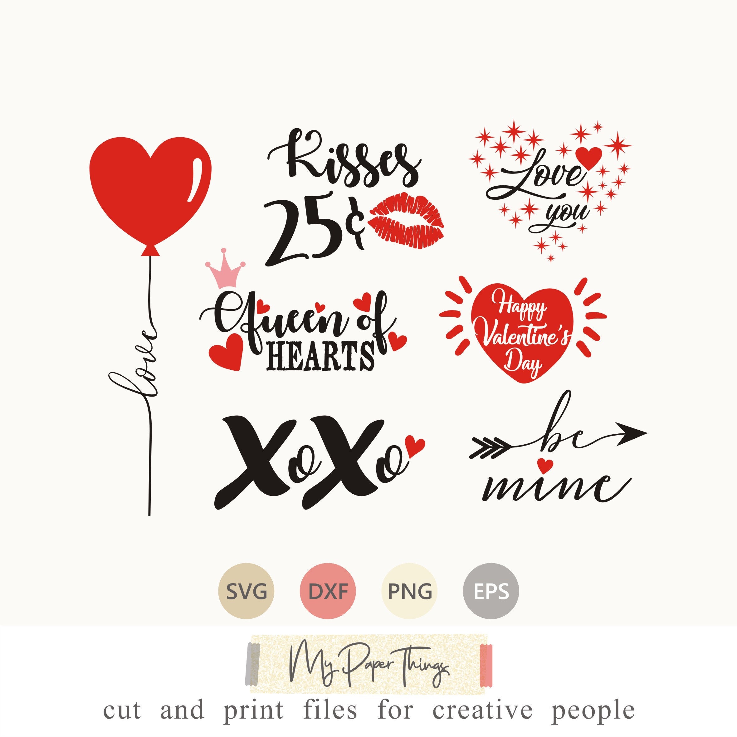 Valentine Svg Bundle Valentine Svg Valentine's Day SVG | Etsy