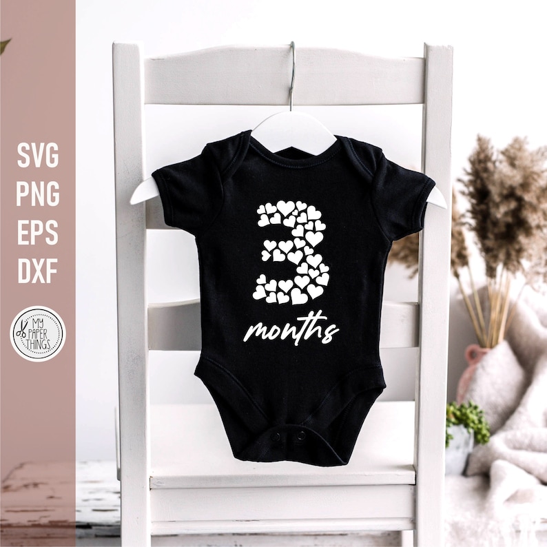 Monthly Baby Milestones Bundle Svg | Numbers Svg | First Birthday Svg ...