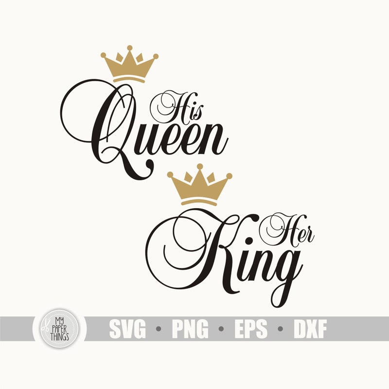 King and Queen Svg - Etsy