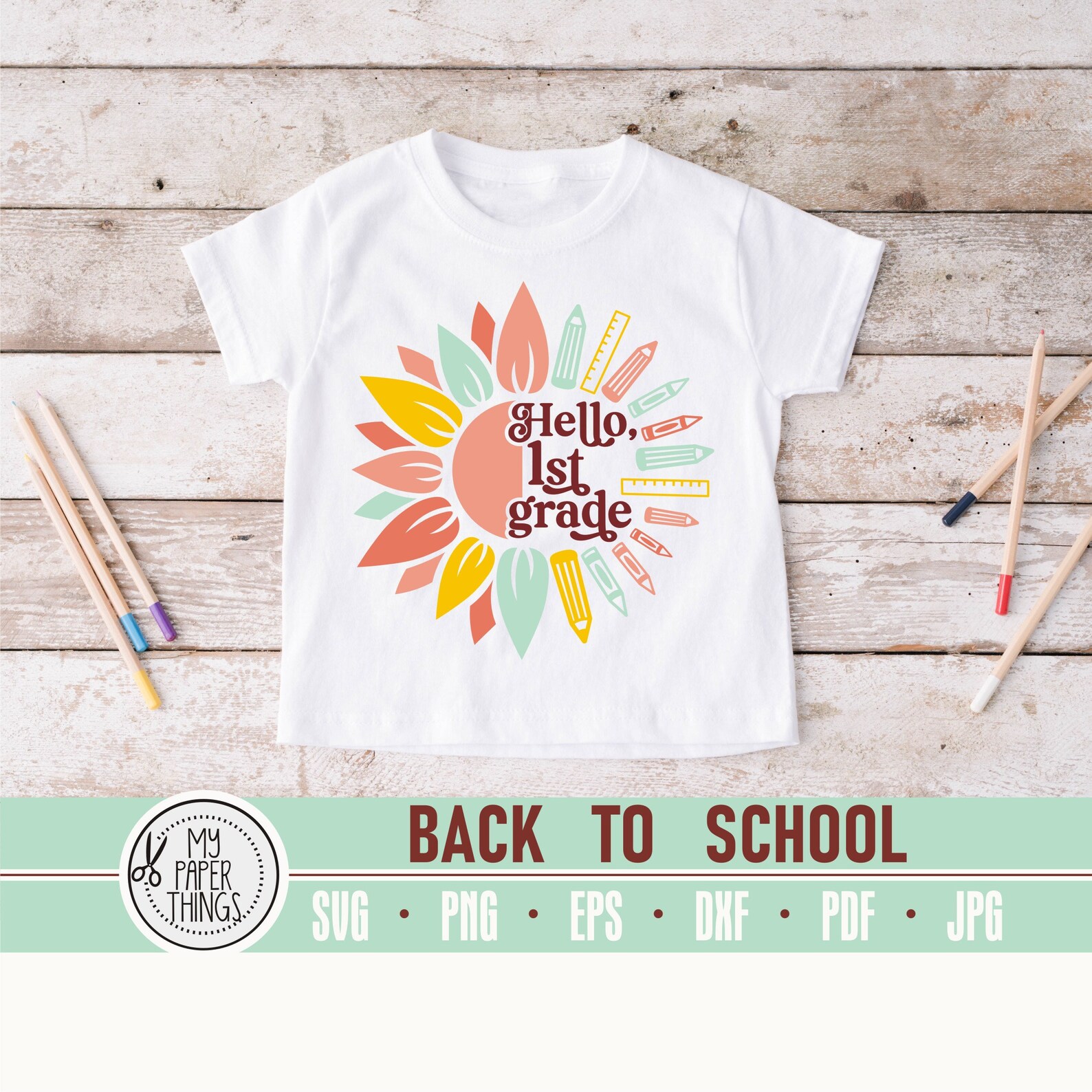Back to School Svg Bundle First Day of School SVG Eps - Etsy