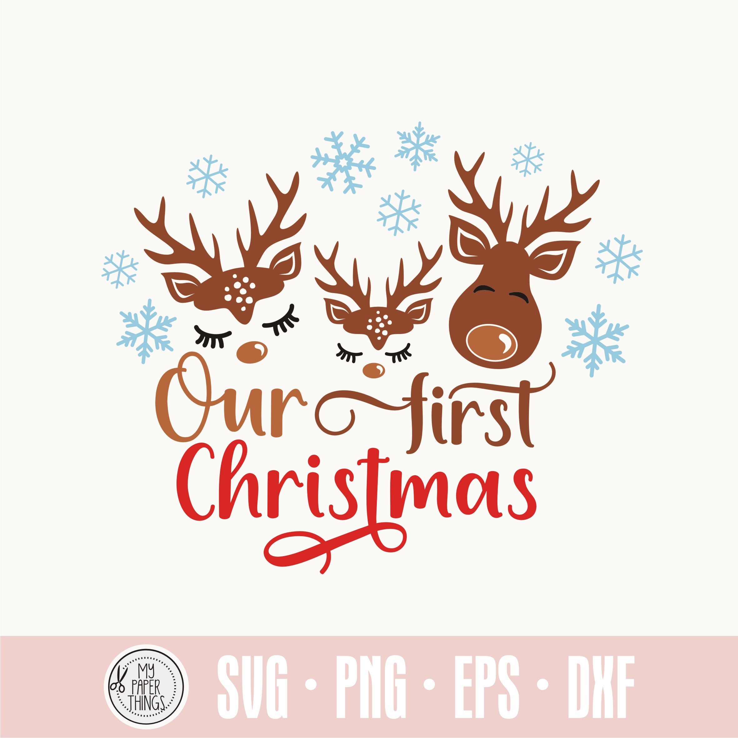 Our First Christmas SVG 1st Christmas Together SVG Family - Etsy