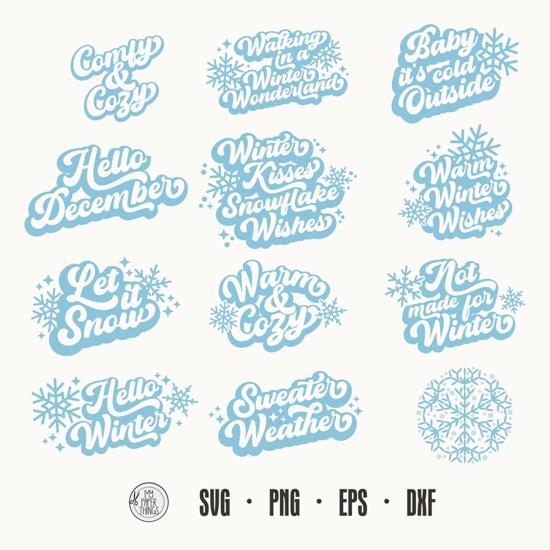 Winter Svg - Etsy