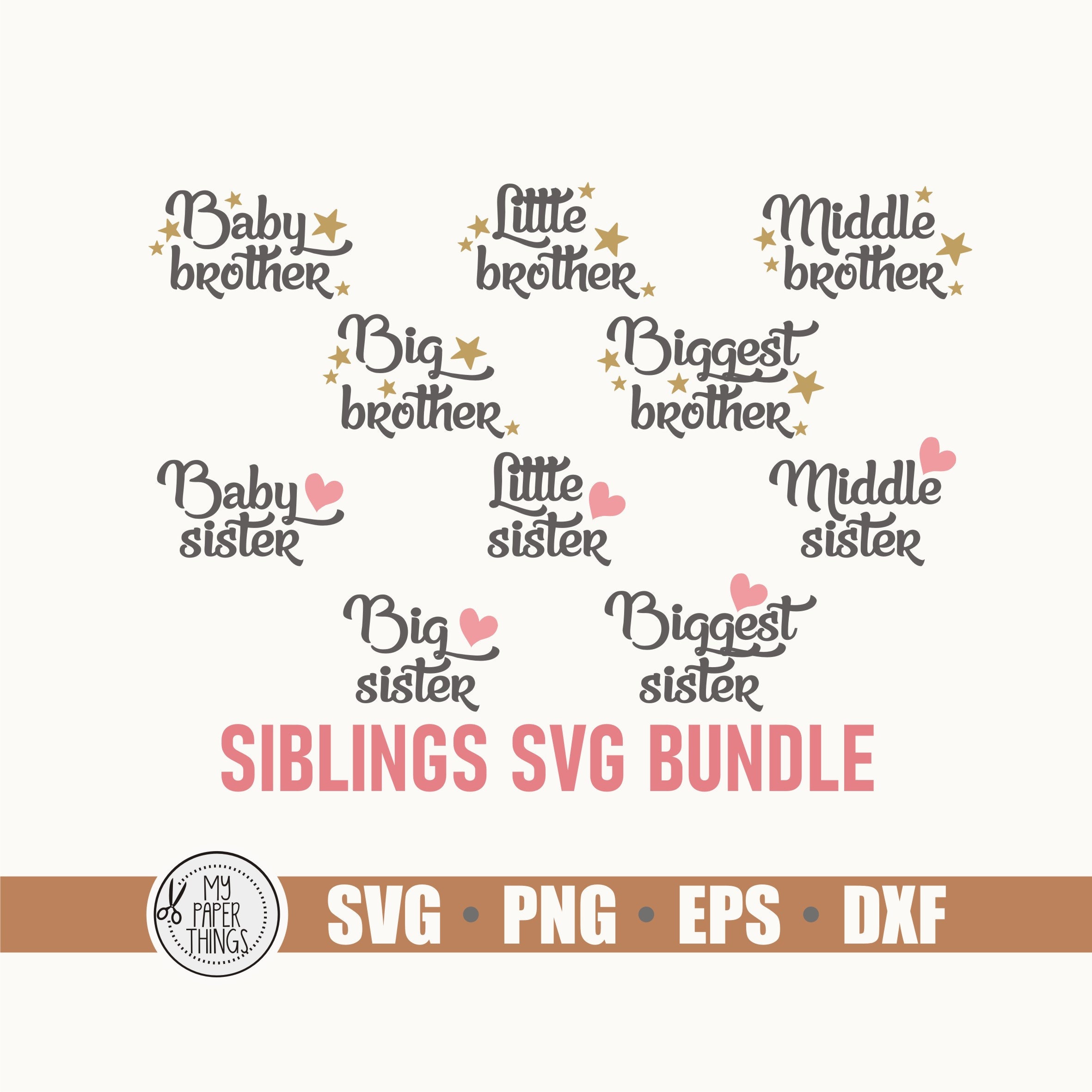 Siblings Svg Bundle Sisters Svg Brothers Svg Baby - Etsy