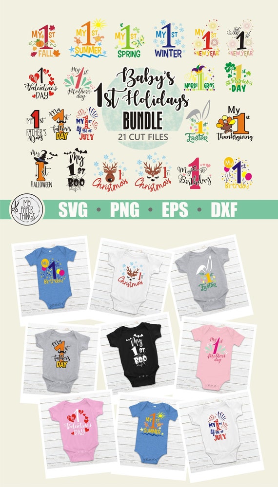 Baby's Firsts SVG Baby's First Holidays Svg Bundle | Etsy UK