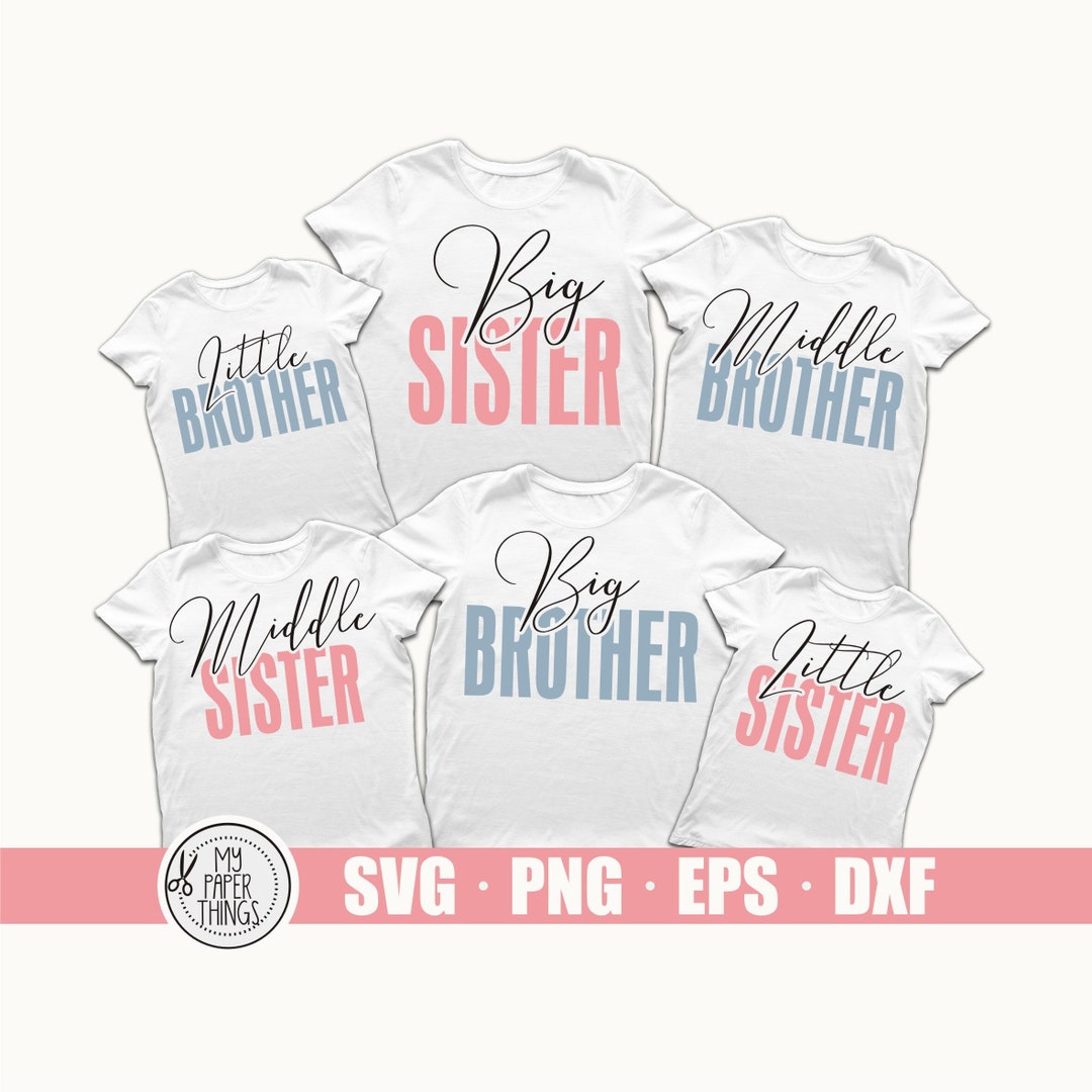 Siblings Svg Bundle Siblings Matching Shirt Designs - Etsy