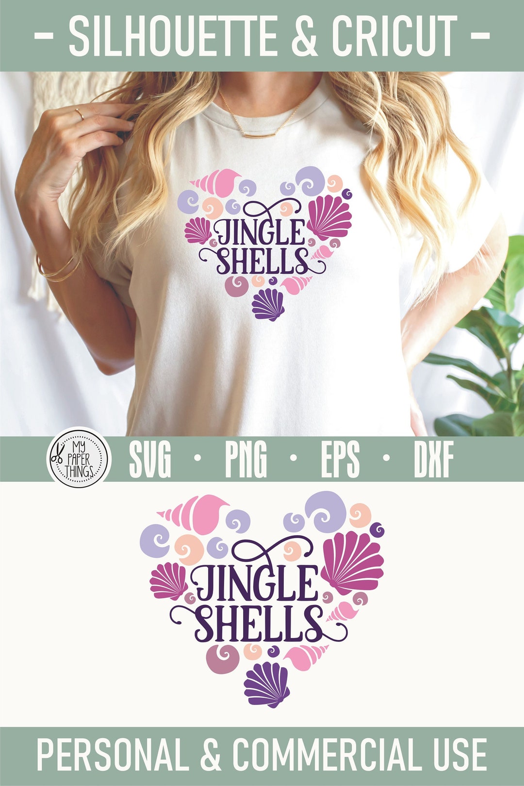 Crustaceancore Christmas Svg Jingle Shells Svg Seashell - Etsy