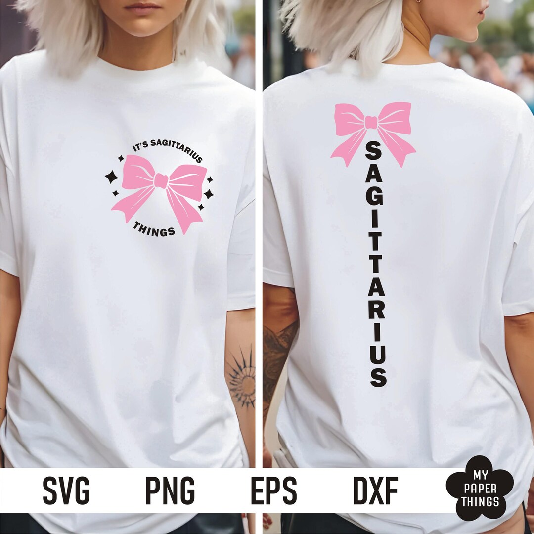 Sagittarius Zodiac Sign Svg Png, Coquette Bow Svg, It's Sagittarius ...