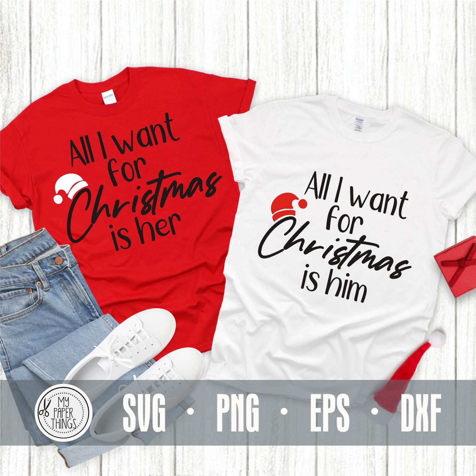 Christmas Couple Shirts SVG | Matching Christmas Svg - Etsy