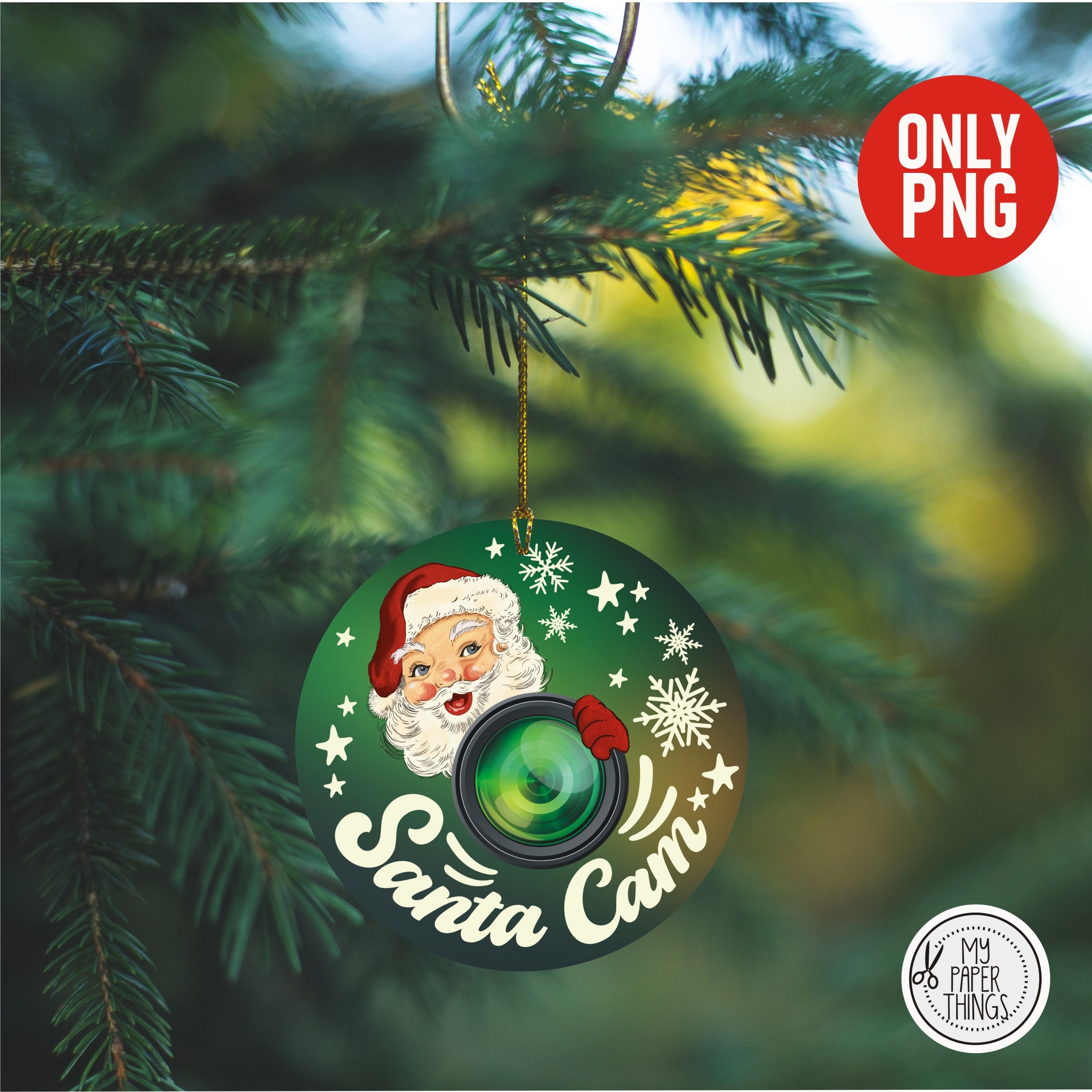 Santa Cam Png | Christmas Camera Png | Christmas Ornament Png ...