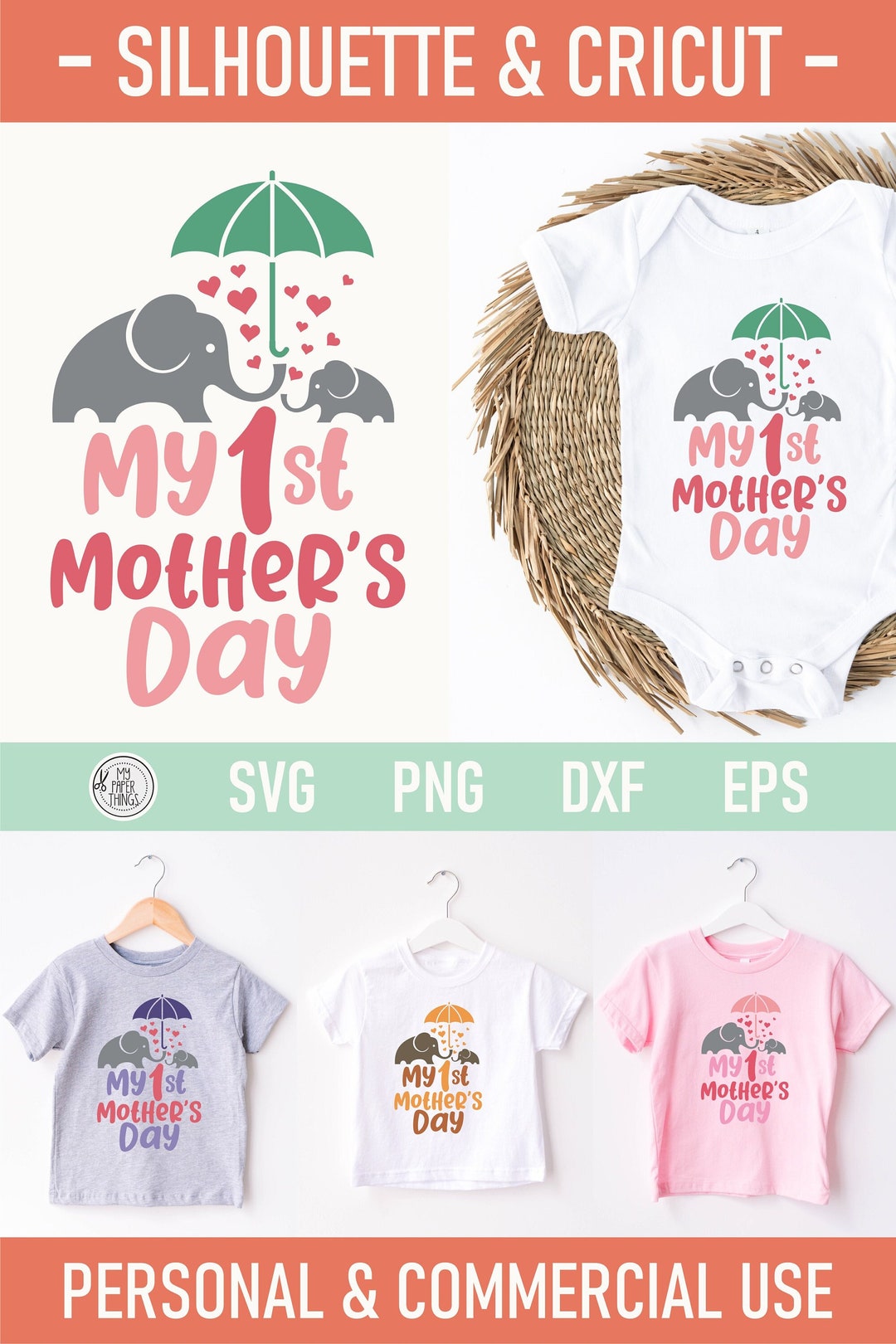 My 1st Mother's Day Svg Baby's First Mother's - Etsy