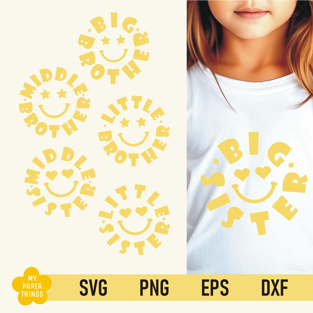 Siblings Svg Bundle, Big Sister Svg, Little Brother Svg, Siblings ...