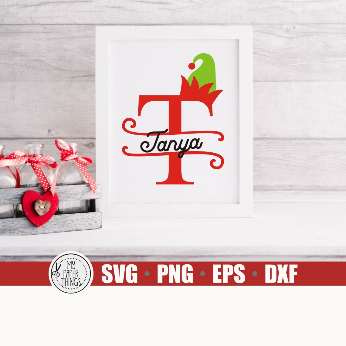 Christmas Split Monogram SVG Alphabet Elf Alphabet SVG Cut | Etsy