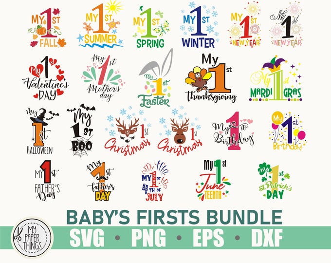 Baby's Firsts Baby SVG and Cut Files for Crafters - Etsy Canada