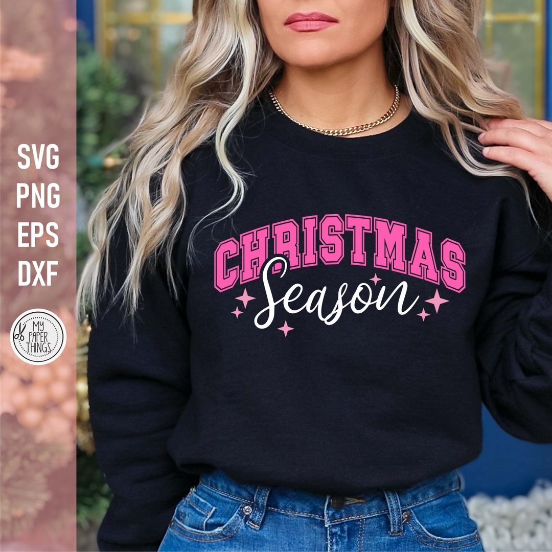 Christmas Season Svg Pink Christmas Svg Retro Christmas - Etsy