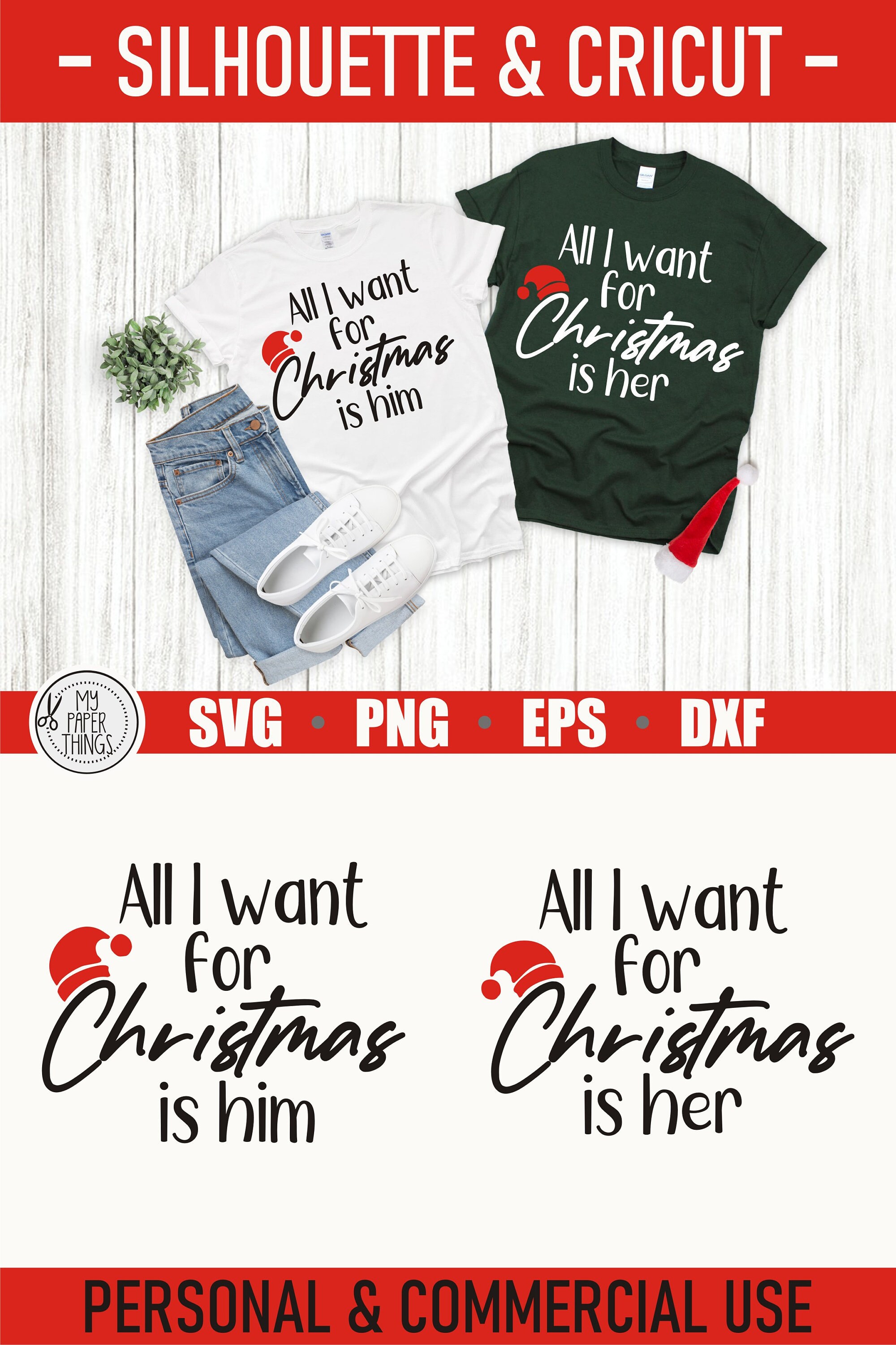 Christmas Couple Shirts SVG | Matching Christmas Svg - Etsy
