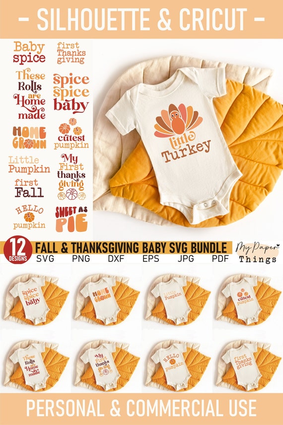 Baby Thanksgiving SVG Bundle Baby Fall SVG First - Etsy