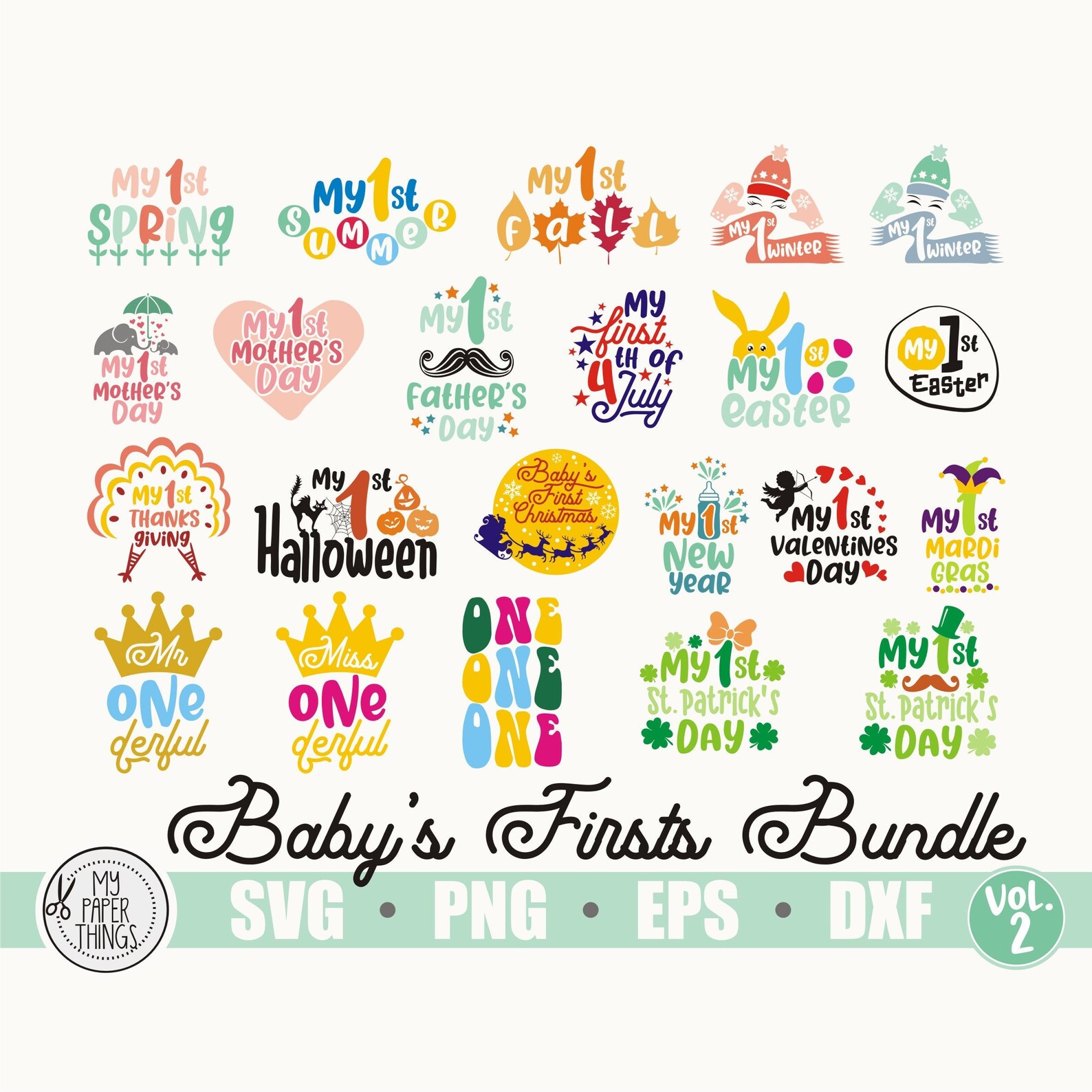 Baby's Firsts SVG Baby's First Holidays Svg Bundle - Etsy