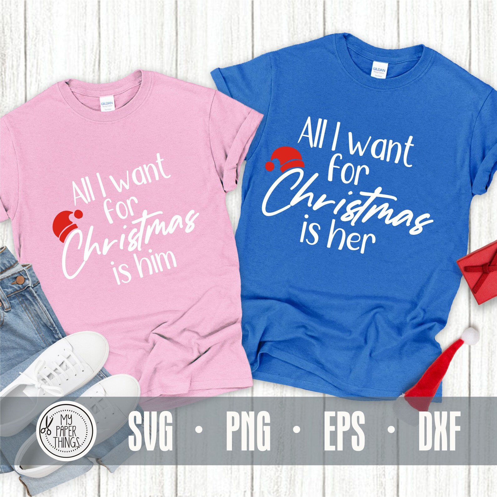 Christmas Couple Shirts SVG | Matching Christmas Svg - Etsy