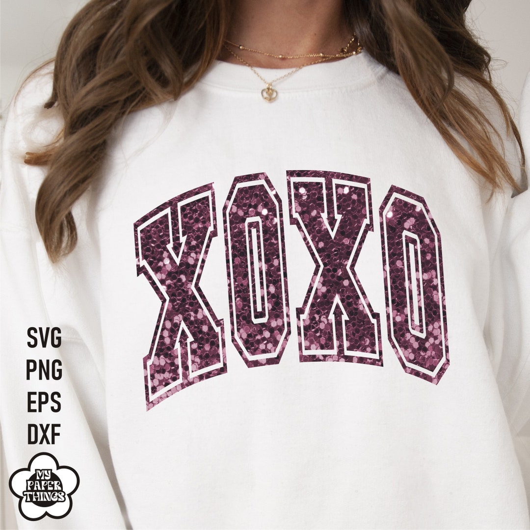 Sequin Xoxo Png Varsity Valentine Svg Retro Valentine Png Sublimation ...
