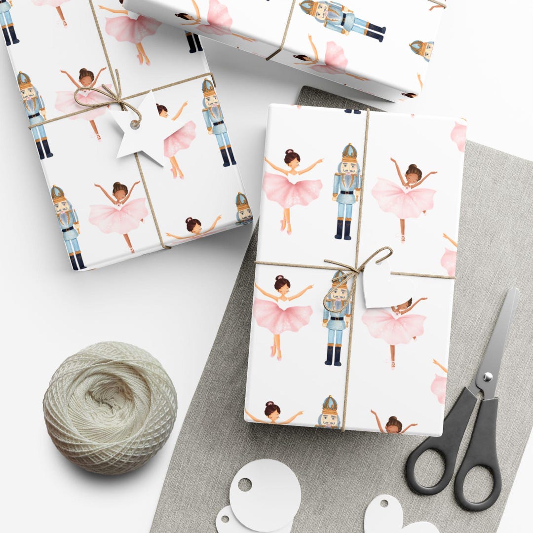 Nutcracker & Ballerina Wrapping Paper Holiday Eco-friendly Gift Wrap ...