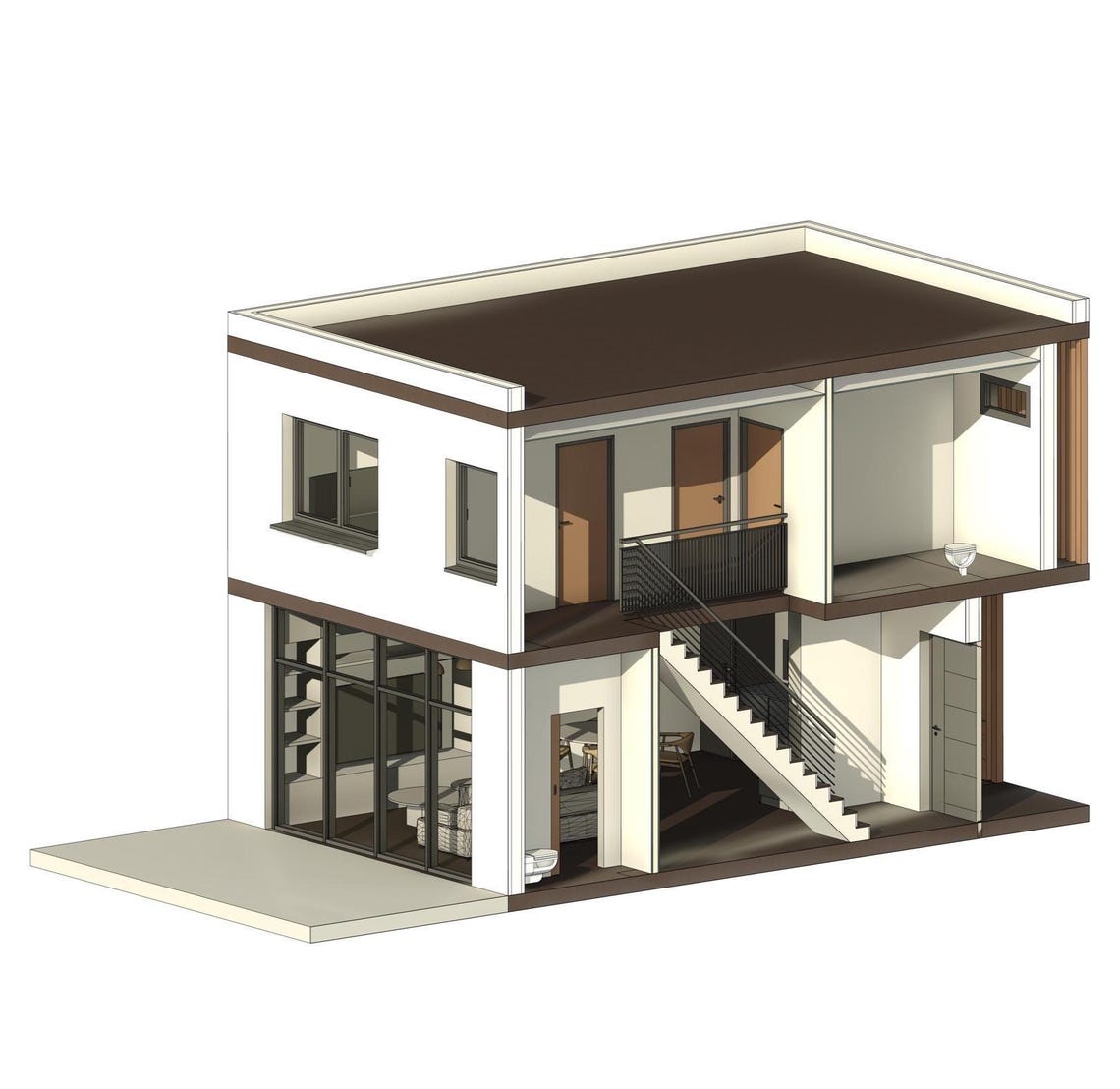 REVIT 3D House Model - Etsy