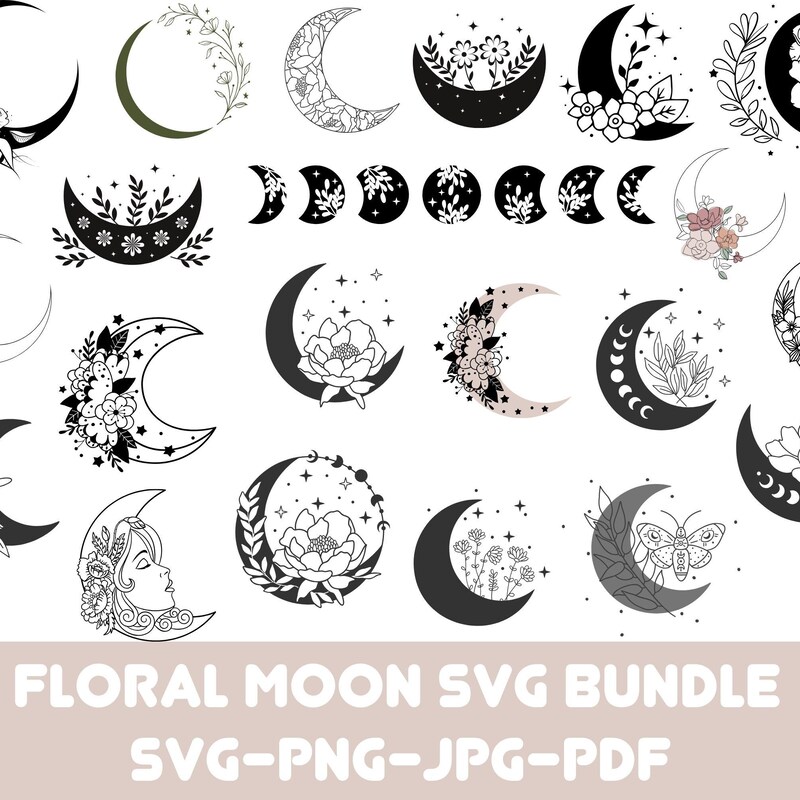 Mystical Moon Svg - Etsy