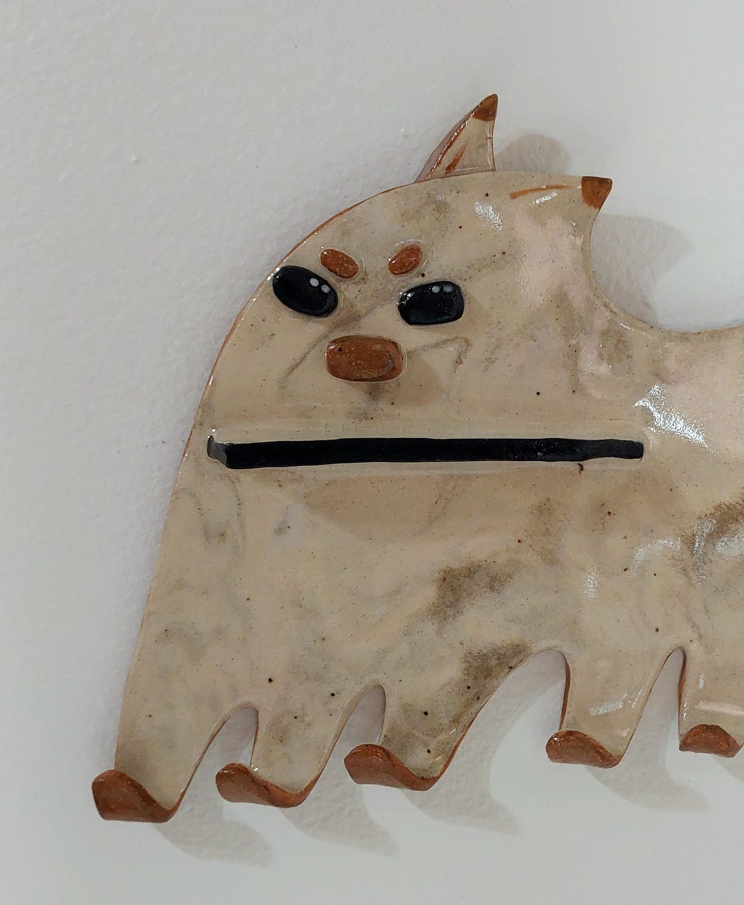 Stoneware Dog Key Holder: Abstract Animal Key Hooks - Etsy